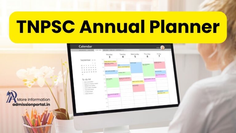 TNPSC Annual Planner 2024-2025 PDF | Download Now - Admission Portal ...