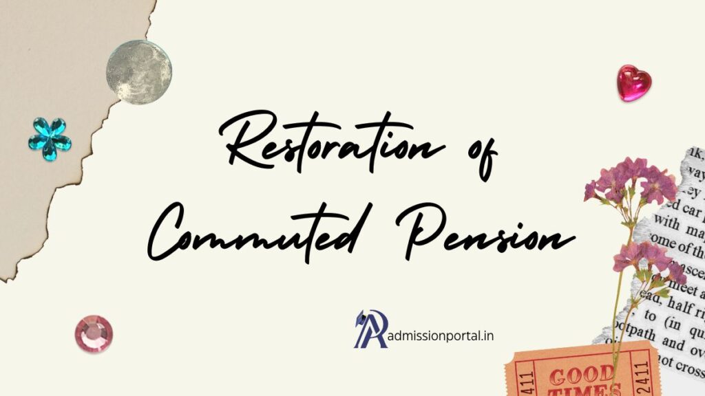 Restoration of Commuted Pension to 12 Years - AIDEF Letter to DoP&PW - Admission Portal 2026 - APFYC