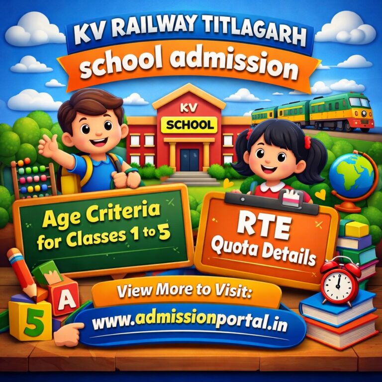 KV Railway Titlagarh School Admission 2026-27 for Class 1 to 5 ...